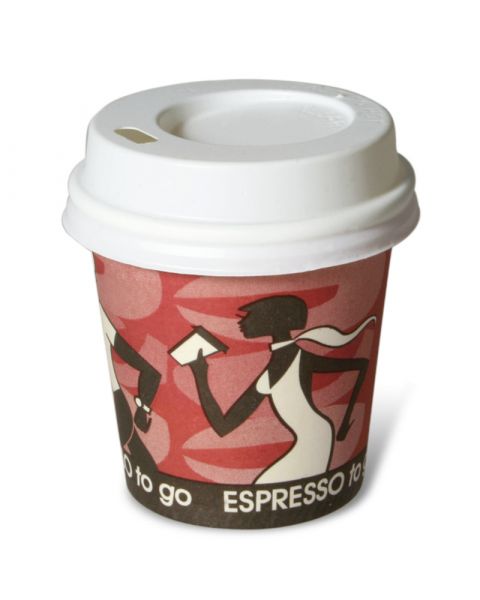 Espressobecher, Coffee to go Becher, Kaffeebecher Pappe, weiß - 4oz.