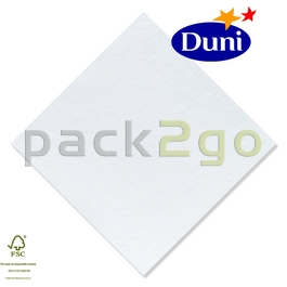 Duni Zelltuch-Servietten 40x40cm Weiß (Tissue, 3-lagig) # 213011